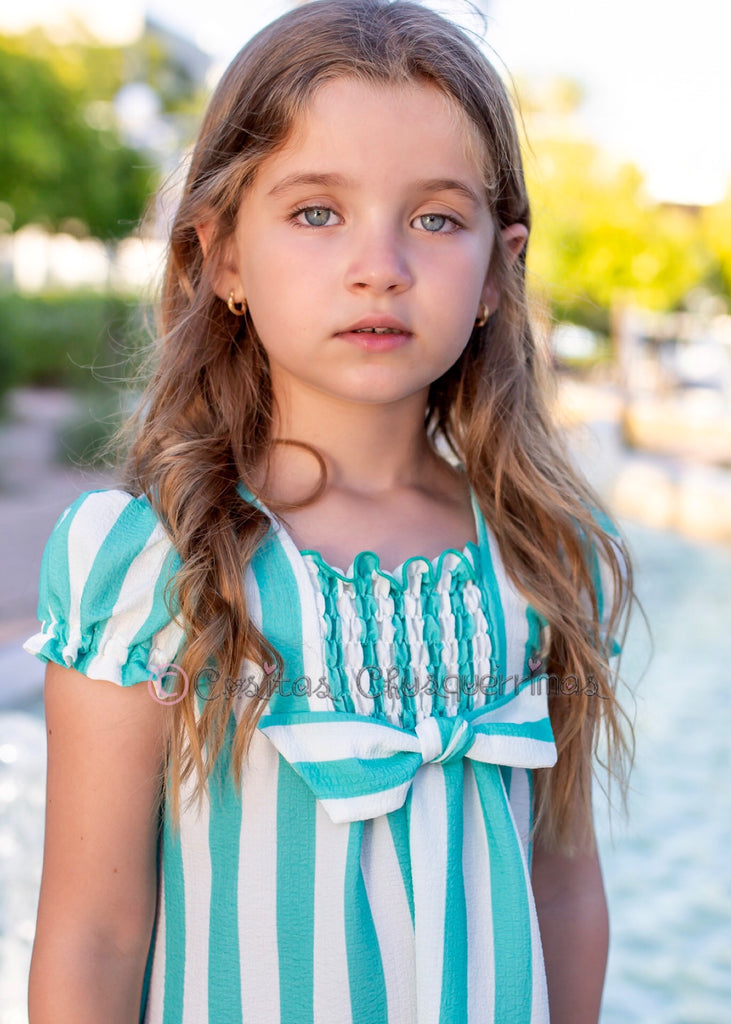 Vestido rayas verdes Familia Serpiente de Vera – Cositas Chusquérrimas